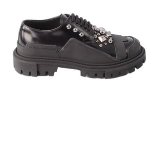 Dolce & Gabbana Studs Laced Shoe - - Shoes - Herren - Schwarzk - 43 EU