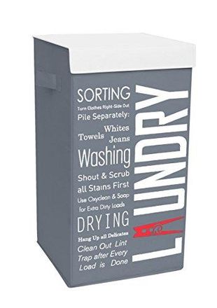 Ordinett Deco Laundry Basketball, Polyester, mittelgroß