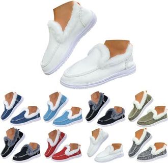 Generic Bottines dhiver pour femme avec talon élégant - Bottines dhiver plates - Antidérapantes - Courtes - Légères - Chaussures dextérieur - Hauteur cheville