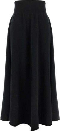 Extreme Cashmere Midirock - Schwarz
