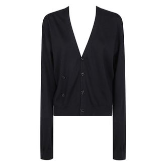 Ann Demeulemeester Femme, Pulls, Noir, Taille: 38 FR Cardigan Asymétrique