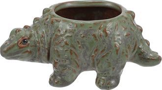 Angoily Keramik Tier Pflanzer Topf Dinosaurier Form Bonsai Anlage Vase Kreative Kaktus Blumentopf Blume Container Fensterbank Box Grün