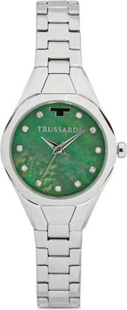Trussardi montre à ornements en cristal 30 mm - Vert