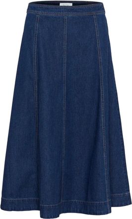 Part Two Femme, Jupes, Bleu, Taille: 42 FR Jupe en Denim Vintage Foncé