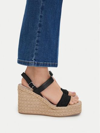 Calvin Klein Espadrilles Wedge Espad 70 Webbing Lth HW0HW02901 Schwarz