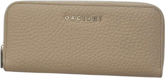 Orciani Femme, Accessoires, Gris, Taille: ONE Size Portefeuille Fin Zipp&eacute;