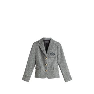 Tommy Hilfiger Blazer cintr&eacute; en laine m&eacute;lang&eacute;e