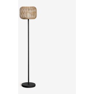 Sklum Lampadaire led sans fil Ovela en fer et corde tressée Sklum Noir