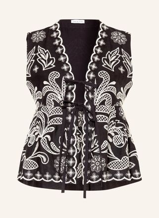 Mrs & Hugs Mrs & Hugs Bluse Mit Leinen schwarz