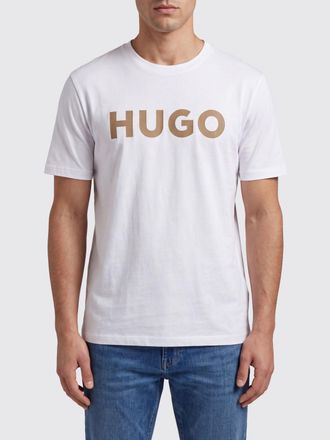 HUGO BOSS Rundhals-T-Shirt aus Baumwolle mit kontrastierendem Logo