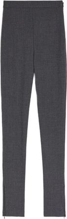 Jil Sander Femme, Pantalons, Gris, Taille: 44 FR Wool Slim Pantalons