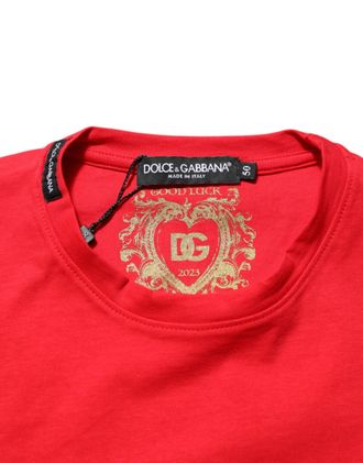 Dolce & Gabbana Goodluck 2023 Graphic Print T-Shirt - Red
