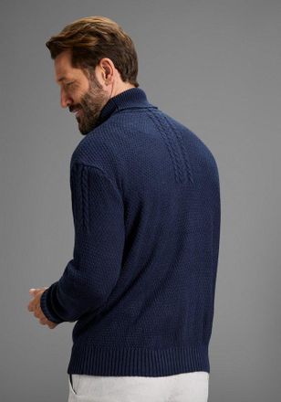 DELMAO Rollkragenpullover Neue Kollektion! Highlight Zopfmuster aus Strickmaterial, mit Rollkragen, Regular Fit, mit Langarm