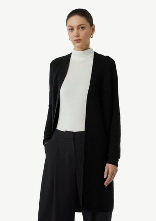 Comma Cardigan Strickjacke Langer Cardigan mit Rippstruktur