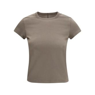 Rick Owens Femme, Tops, Brun, Taille: 38 FR T-shirt ras du cou en coton