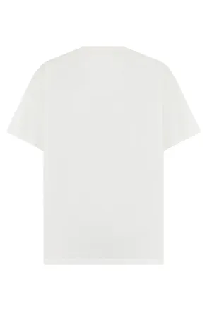 Maison Margiela Mens T-Shirt With Print Off White Cotton T-Shirts And Polos