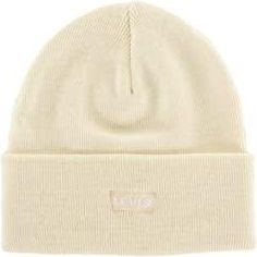 Levi's Femme Womens Slouchy Beanie - Tonal Batwing Cache oreilles, Blanc, 55-63 EU