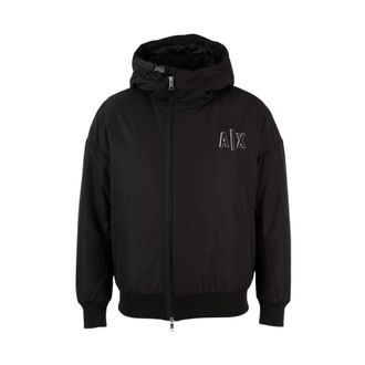 A|X Armani Exchange Homme, Vestes, Noir, Taille: M Bomber &agrave; capuche