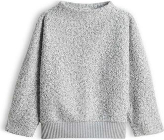 OPUS Sweatshirt Gometta aus Sweatware mit flauschiger Oberfl&auml;che Schmal zulaufende Form mit 3/4-Fledermaus&auml;rmeln und Boucl&eacute;-Haptik