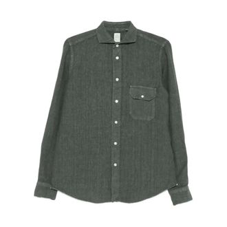 Finamore Homme, Chemises, Vert, Taille: XL Chemises