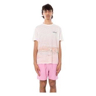 MC2 Saint Barth Ecstasea Leinen-T-Shirt in Ros&eacute;-Optik - - Tops - Herren - Wei&szlig; - 2XL