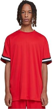 Urban Classics Tb2890 T-Shirt surdimensionné en Maille à Rayures pour Homme, Rouge Ville, M, Cityred, M