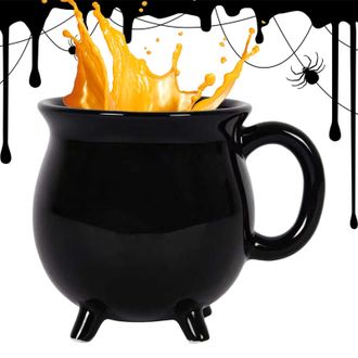 Generico Gro&szlig;er Beh&auml;lter mit Fantasie-Thema: schwarze Topfform, dekoratives Accessoire f&uuml;r den Tisch mit Milchkaffee, einzigartige | Schwestern, Familie, Erwac