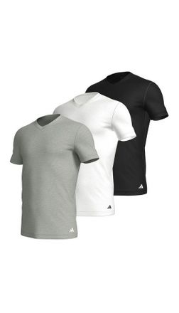 adidas V-Shirt Active Core Cotton (3er Pack) V-Ausschnitt, Kurzarm, bequem