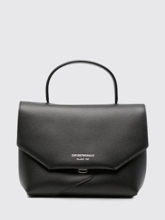 Emporio Armani Mini sac &agrave; main 1981 en cuir grain&eacute; avec logo lamin&eacute;
