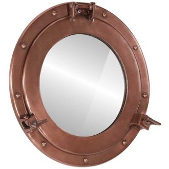 vidaXL Vidaxl - Miroir en forme de hublot mural &Oslash;38 cm aluminium et verre