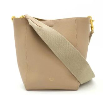 Celine Pre-owned Cuir sacs-celine - Femme - Pre-owned - Beige - Taille: ONE Size
