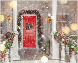 Wallario Poster - Willkommen im Weihnachtszauber in Premiumqualit&auml;t, Gr&ouml;&szlig;e: 40 x 50 cm