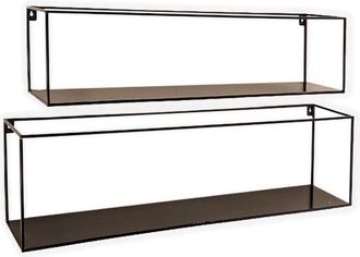 Wadiga Wand-Regal Franco S/2 L70-78cm Eisen pulverbeschichtet