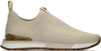 Michael Kors Slip on Trainers Michael Kors Nova en maille &eacute;lastique m&eacute;tallis&eacute; or clair - 43R6NOFP 3D740 5, or, 40.5 EU