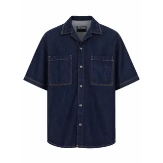 Versace Jeans Couture Homme, Chemises, Bleu, Taille: L Short Sleeve Chemises