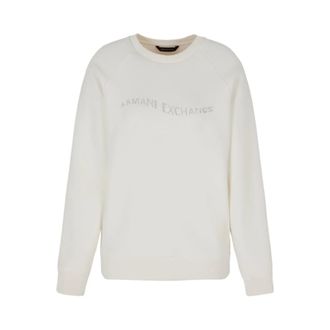 A|X Armani Exchange Rundhals-Sweatshirt - - Sweatshirts & Hoodies - Damen - Wei&szlig; - M