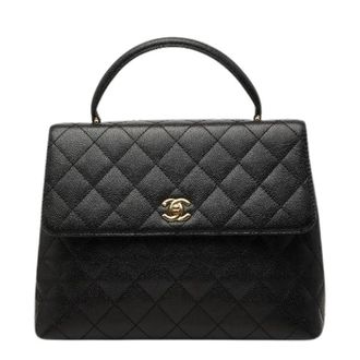 Chanel Pre-owned Coco Mark Matelasse Caviar Skin Handbag - - Pre-owned - Damen - Schwarzk - ONE SIZE