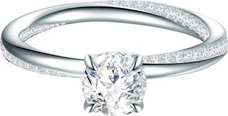 Trilani Ring - Sterling Silber Ring Zirkonia - Gr. 50 - in Silber - f&uuml;r Damen