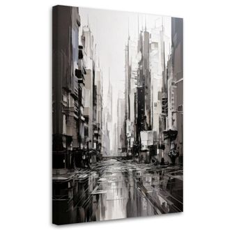 Artgeist Artgeist - Quadro Su Tela, Citt&agrave; Architettura Stile Moderno Monocromatico Paesaggio Urbano - 60x90