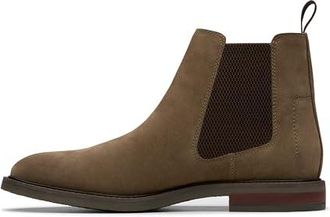 Clarks Homme Jaxen Easy Bottine Chelsea, Stone Suede, 45.5 EU
