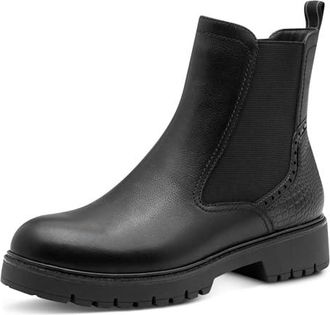 Tamaris Bottines Chelsea pour femme 1-25466-45 - En cuir noir - Taille 40 EU, Cuir noir, 40 EU