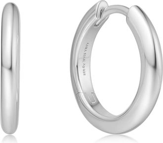 Ania Haie Damen Creolen Vogue Maven Tube Small Huggie Hoop aus 925 Sterling Silber, Größe: 12 x 2 mm, inkl. Geschenkverpackung