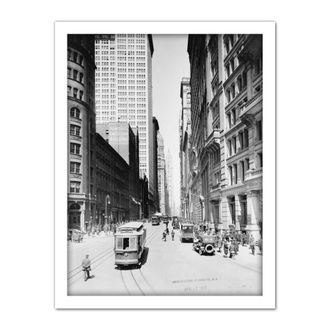 Artery8 New York City Street View 1916 Vintage Photo Artwork Framed Wall Art Print 18X24 Inch Stadt Straße Aussicht Jahrgang Fotografieren Wand
