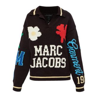 Marc Jacobs Femme, Pulls, Brun, Taille: 38 FR Varsity Knit Polo