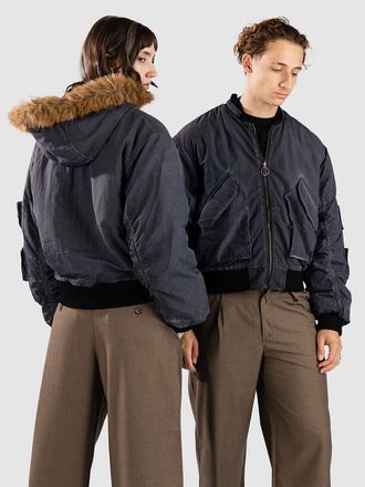 Jungles Jungles Fur Hood Veste bomber noir