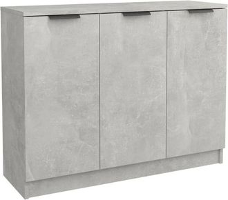 vidaXL Sideboard Betongrau 90,5x30x70 cm Holzwerkstoff Vidaxl