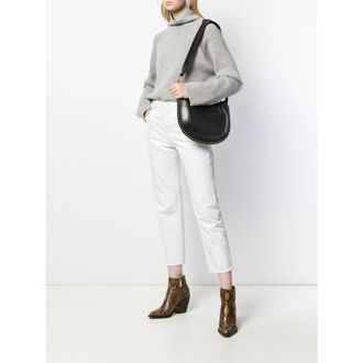 Isabel Marant Studded Calf Leather Shoulder Bag - Black
