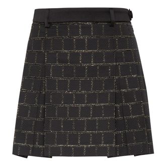Philipp Plein Sartorial Plissee-Jacquard-Minirock - - Skirts - Damen - Schwarzk - L