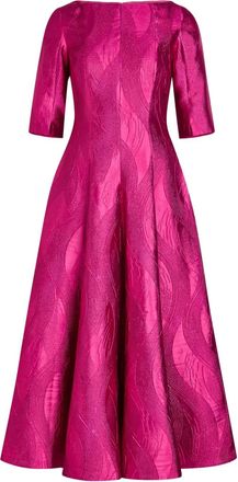 Talbot Runhof boat-neck midi dress - Rosa