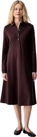 Marc O'Polo Femme, Robes, Brun, Taille: 42 FR Robe mi-longue &eacute;vas&eacute;e en maille